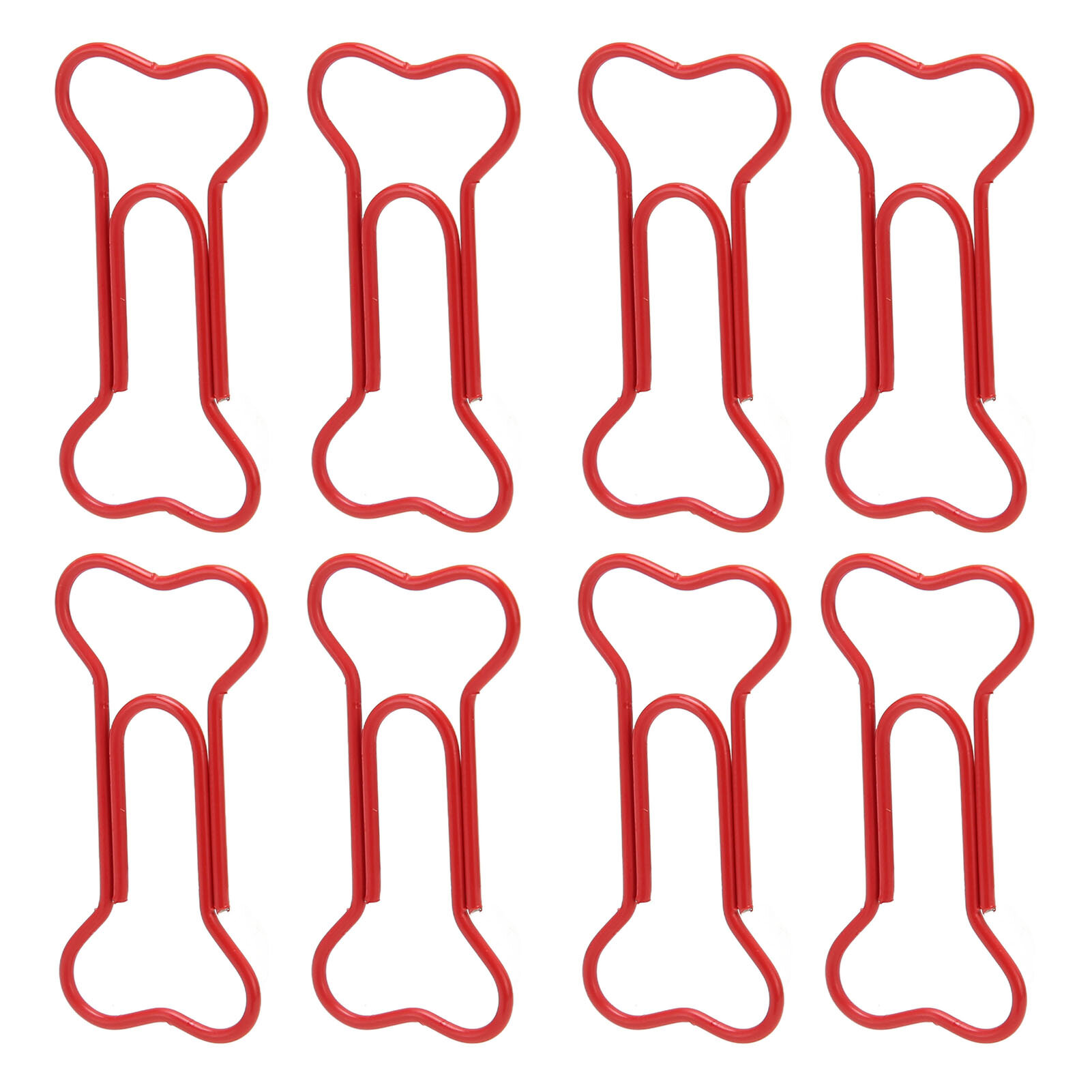 100 шт. цветные скрепки в форме собачьей кости, черные, легкие, для организации документов, проволочные зажимы для закладок, красные