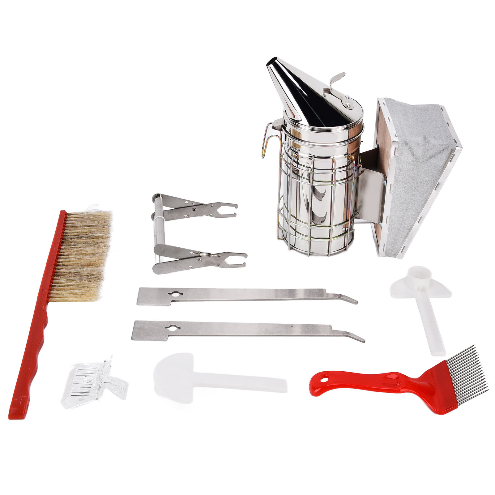 Набор инструментов для пчеловодства, расческа, зажим, красная игла, нож, кормушка для пчел, щетка для пчел, скребок, курильщик, пчелиный ловец