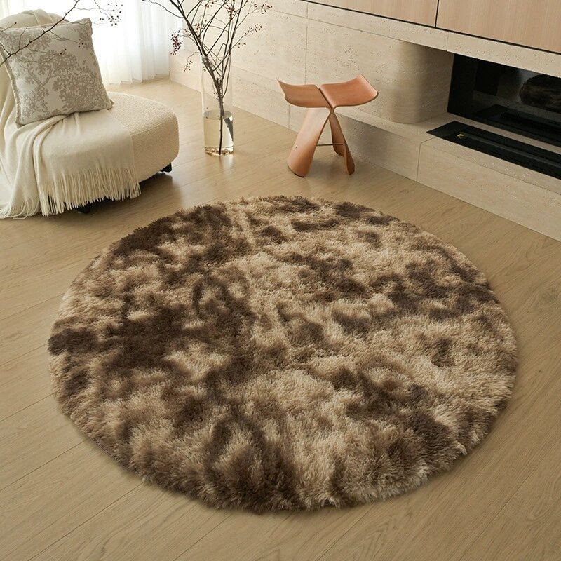 Ковер "Fluffy Crazy Circle Powder", полиакриловый, противоскользящий, 1 м