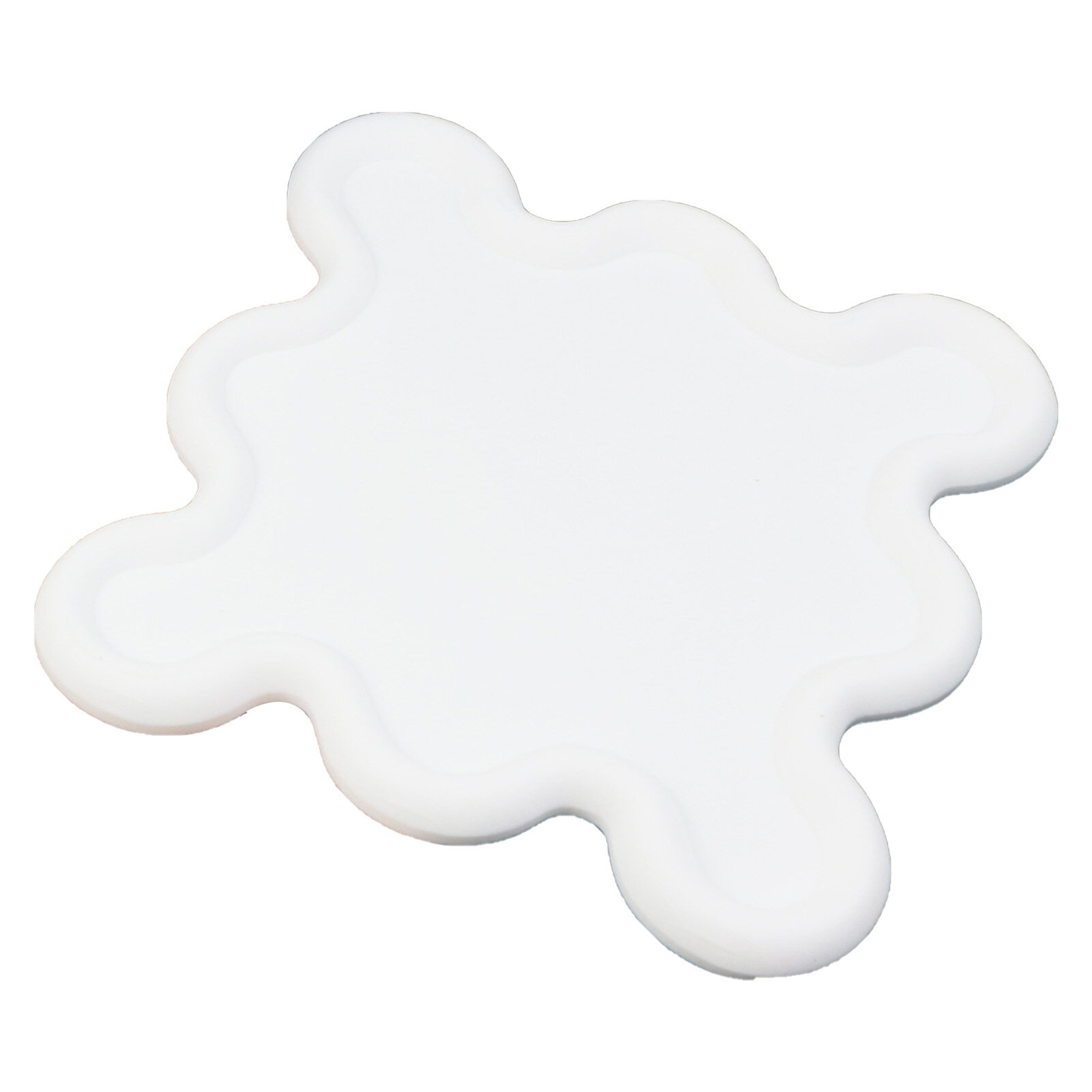 Мягкая резиновая подставка из ПВХ, теплоизоляционный коврик для чашки, домашний кухонный инновационный коврик для чаши, белый цвет