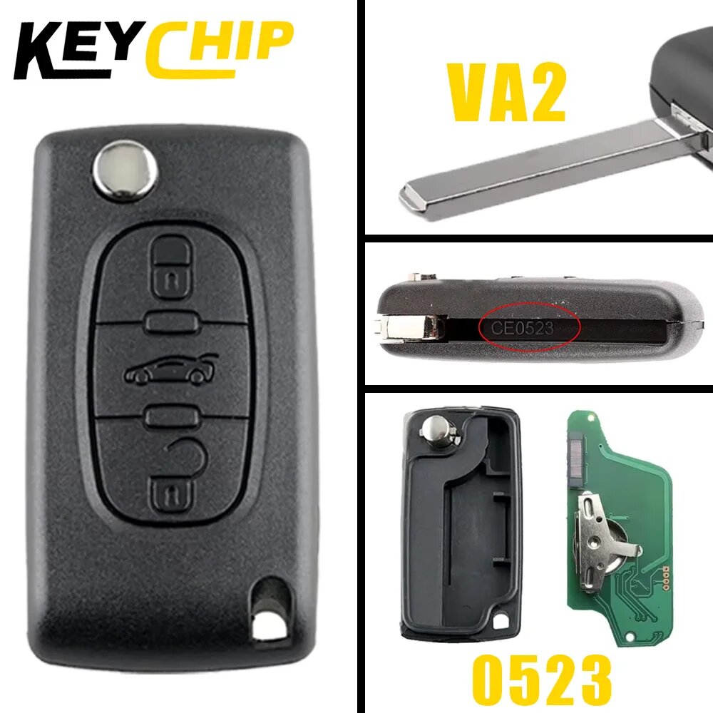 KC Для Citroen C2 C3 C4 C5 C6 Для Peugeot 207 307 308 407 607 3 Btns-01-0523-VA2, ASK For Citroen