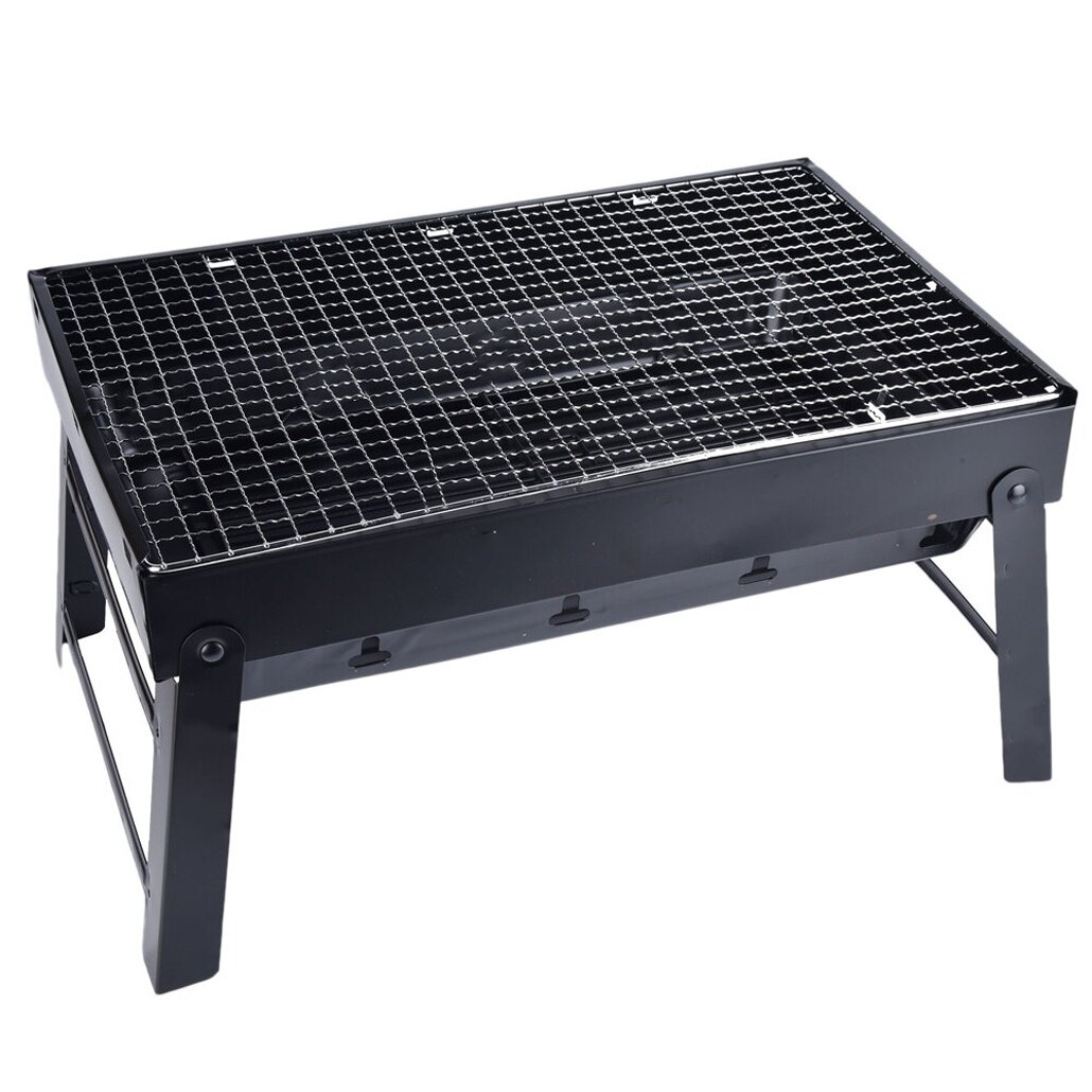 Мангал 43x30x23 см ATA HOME черный металлик, компактный для дачи