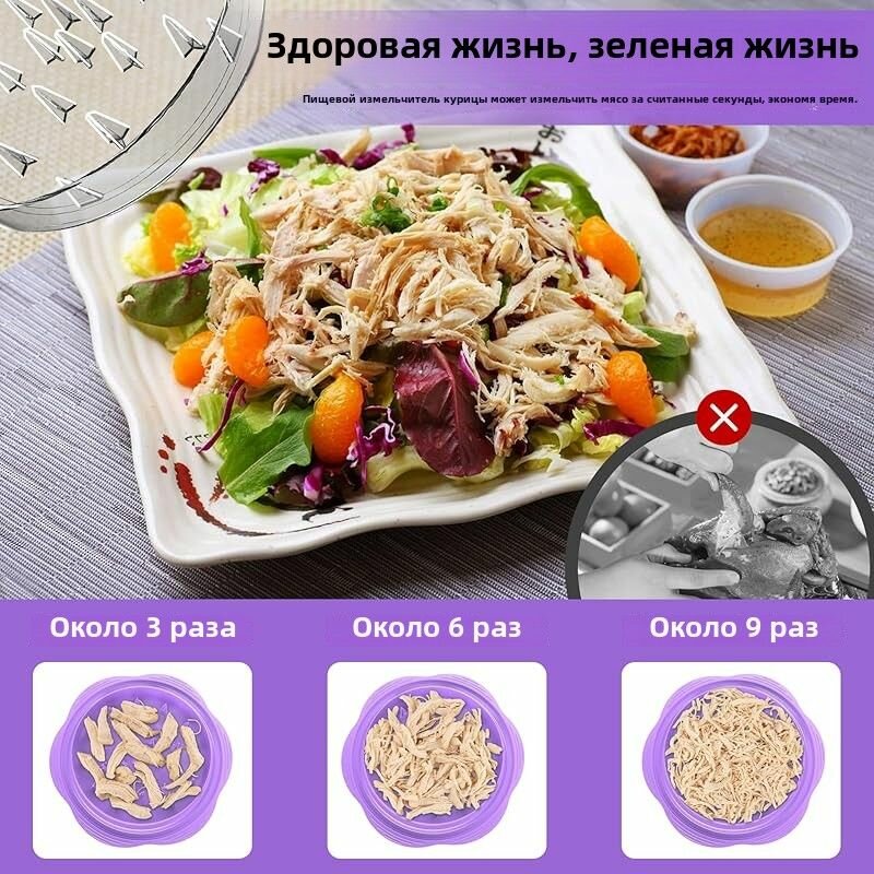 Измельчитель для курицы, мяса, овощей, зелени; Блендер ручной механический; Овощерезка универсальная