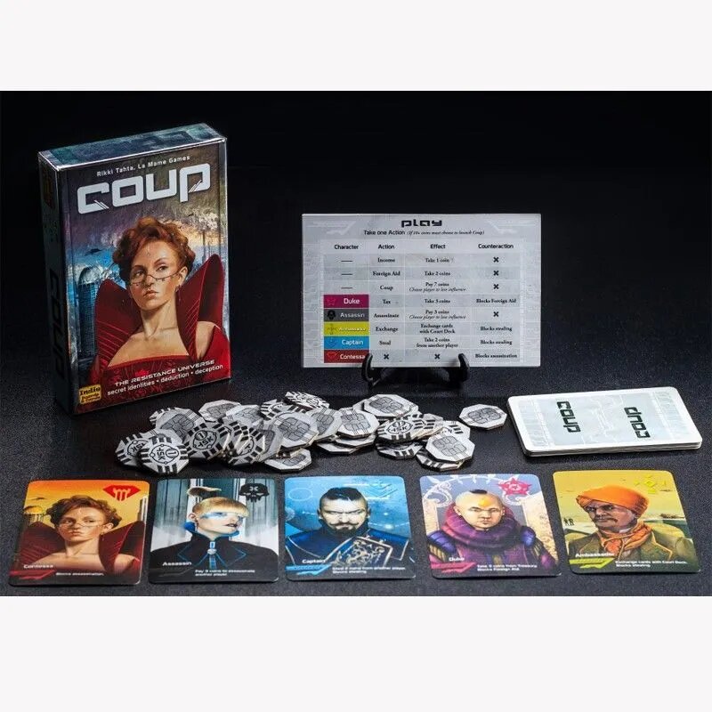Настольная карточная игра Карточная игра Coup Board Game