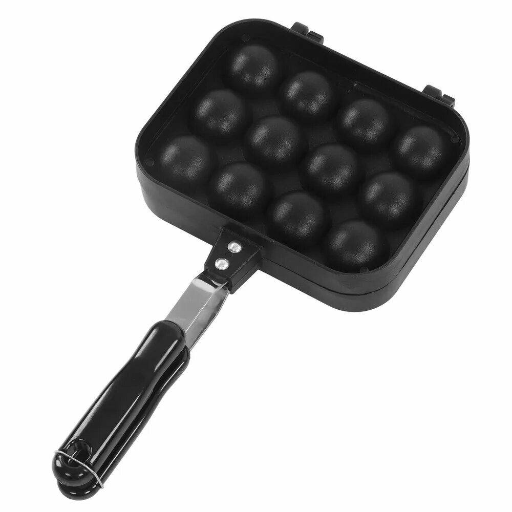 Square 12-hole takoyaki baking tray, double-sided grilling tool, detachable baking mold