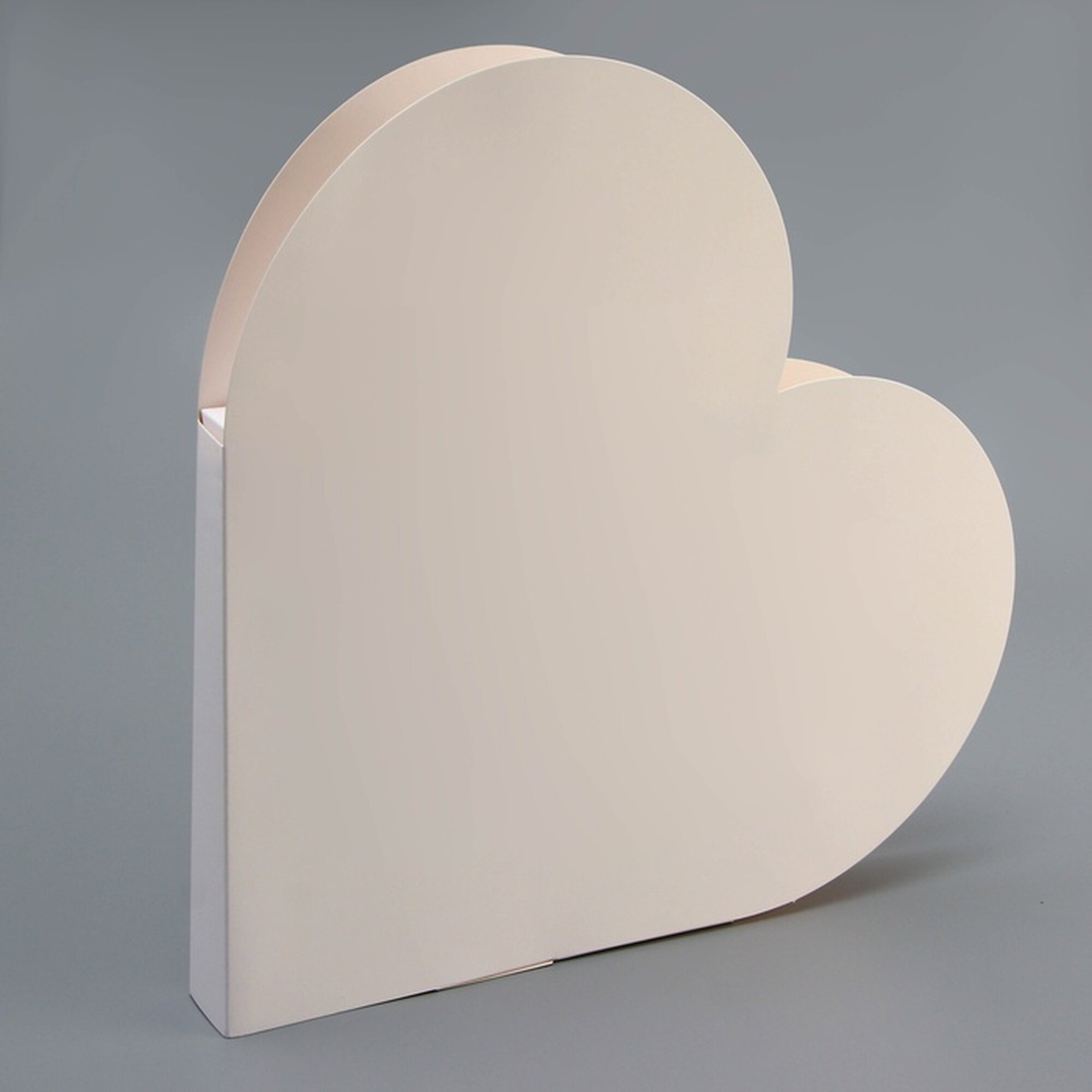 Коробка для конфет Upak Land, в форме сердца, с крышкой, белая, 18x18x3 см