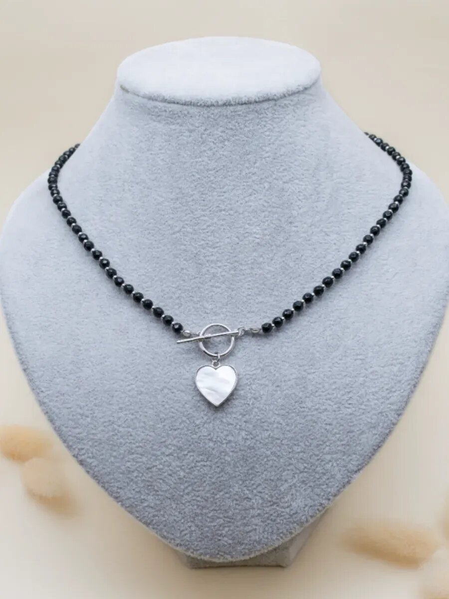 Колье, агат, перламутр