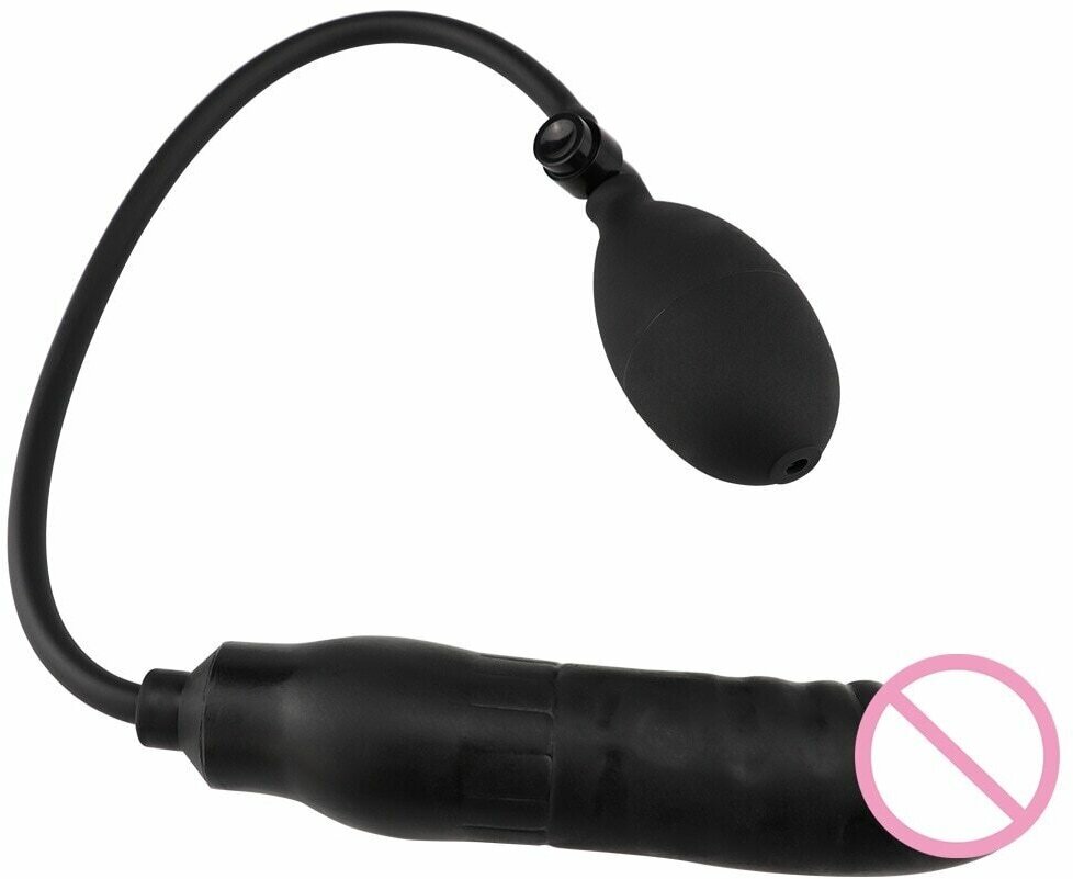 Надувной черный фаллос, фаллоимитатор с грушей, интимные игрушки дилдо расширительный