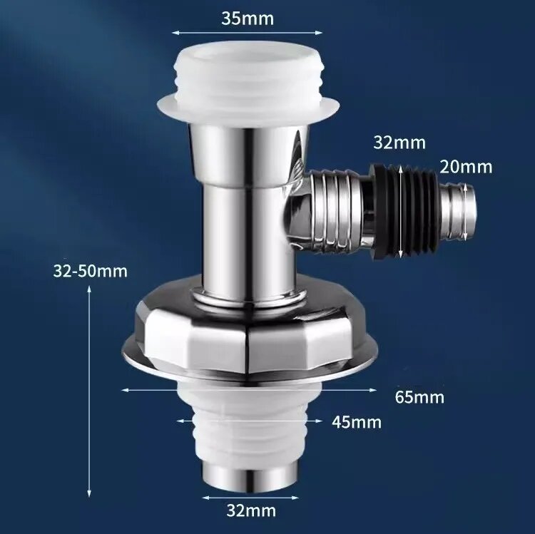 Адаптер для слива пола для стиральной машины, дезодорант с защитой от перелива, защелкивающийся соединитель, универсальный коленчатый соединитель для канализационной трубы, аксессуары для ванной комнаты