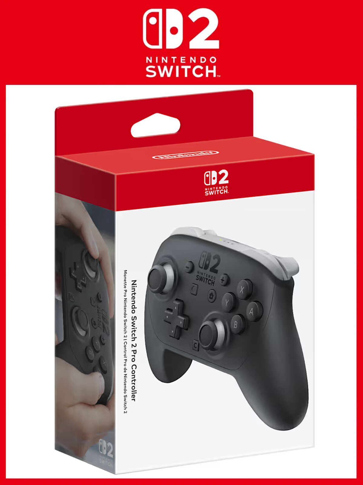 Беспроводной контроллер/геймпад Nintendo Switch 2 Pro Controller (Черный)