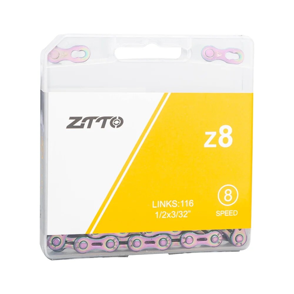 ZTTO 8 скоростная цепь для горного велосипеда, шоссейного велосипеда, запчасти, высококачественные прочные цепи, недостающие звенья для деталей, система K7 MTB