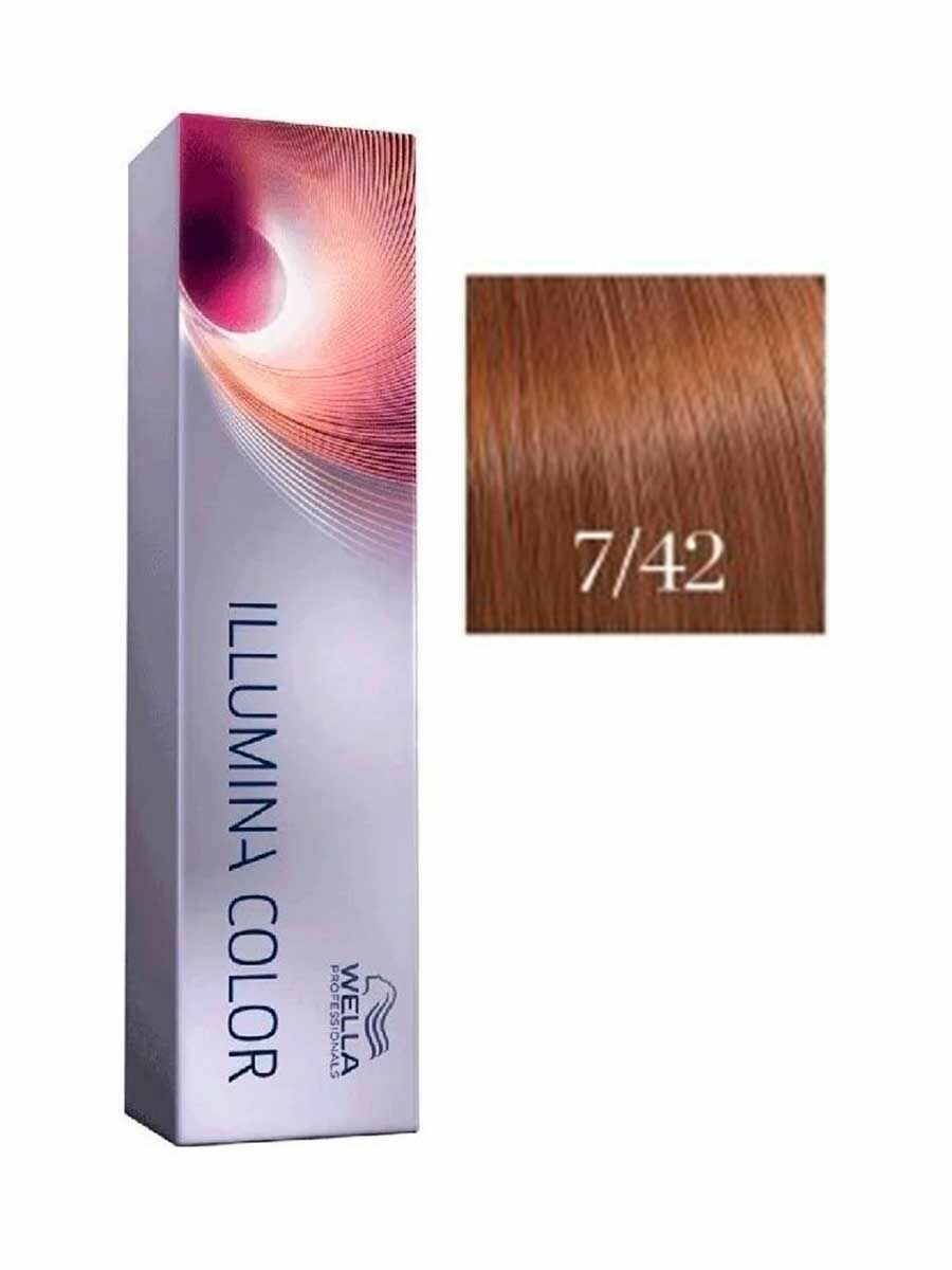 Краска Wella Illumina Color 7/42 Велла Иллюмина Колор для волос 60 мл
