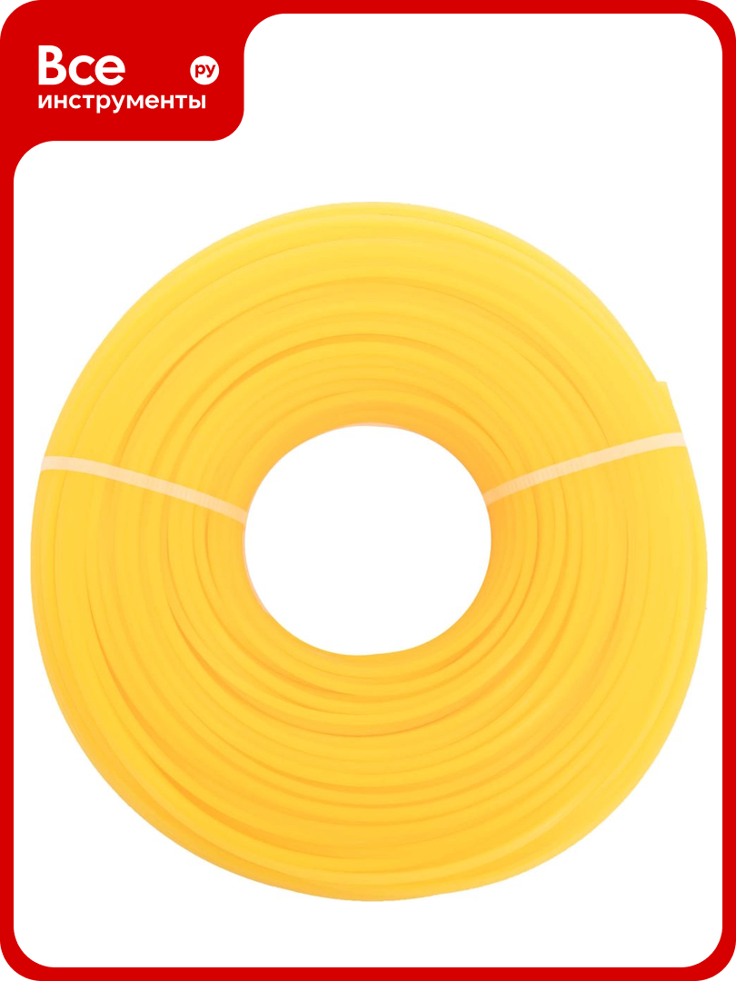 Леска Квадрат 2.4 мм, 60 м Gigant KVA-07, для подрезки толстых сорняков лопухов других жестких, износостойкий