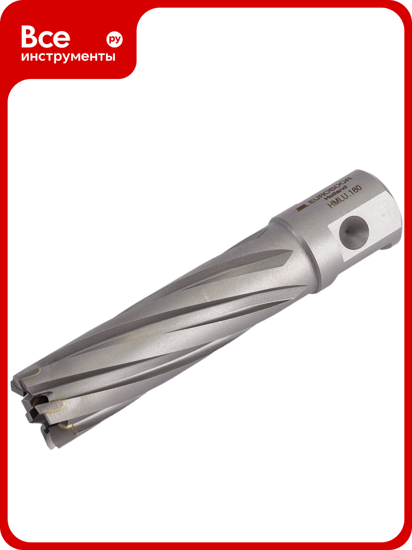 Сверло кольцевое (18х55 мм; TCT; Weldon 19/One-touch) Euroboor HMLU.180 спиральной конструкции