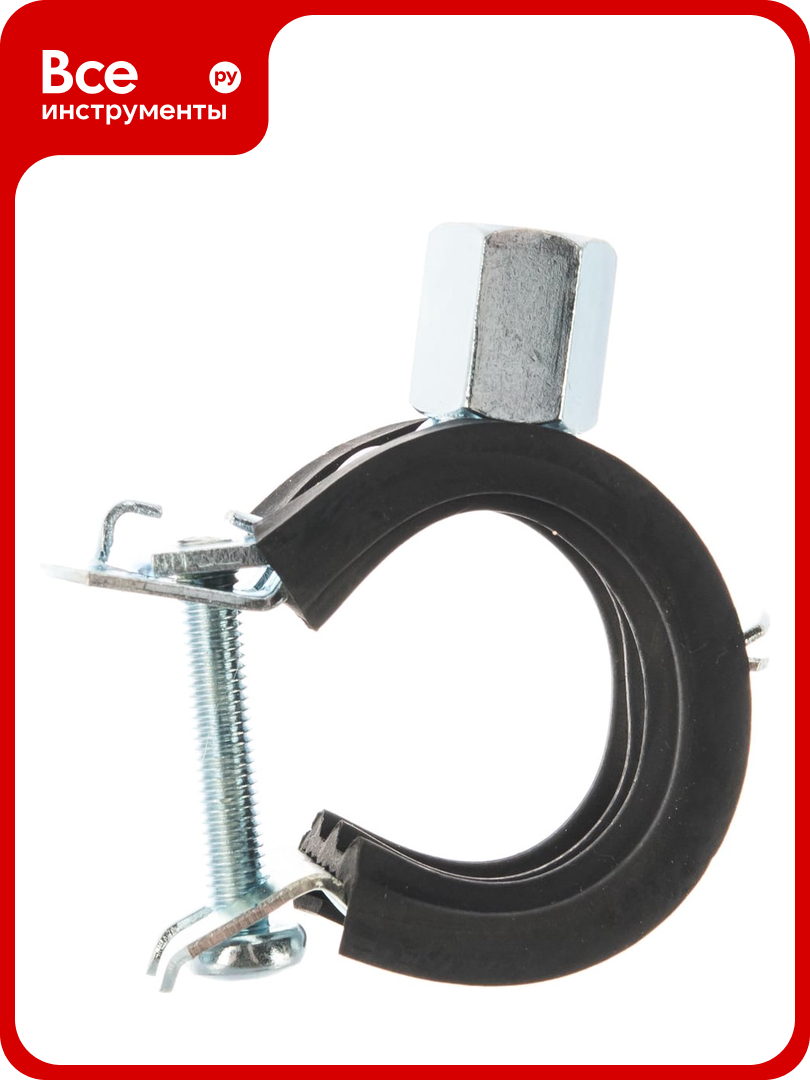 Хомут для труб Fischer FGRS — сантехнический хомут с гайкой из оцинкованной стали для труб небольшого и среднего