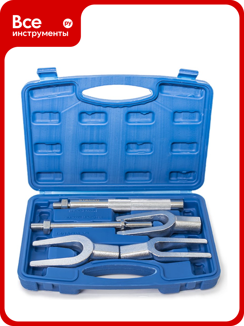 Набор для снятия шаровых опор и рулевых наконечников STANKO ST340 с кейсом и рабочим диапазоном