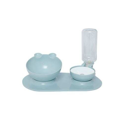 Автоматический корм для кошек Распределитель для хранения корма для домашних животных Корма для собак Контейнер с бутылкой для воды Высокая кошка аксессуары для кормления собак