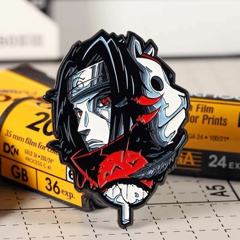 MINISO Брошь Учиха Итачи 2021 года, новый трендовый мужской японский металлический значок Наруто, женская одежда, сумка, аксессуары