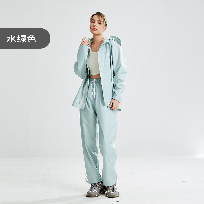 Дождевик Qin Feiman, для верховой езды, двухслойный, водонепроницаемый, цвет водянисто-зелёный