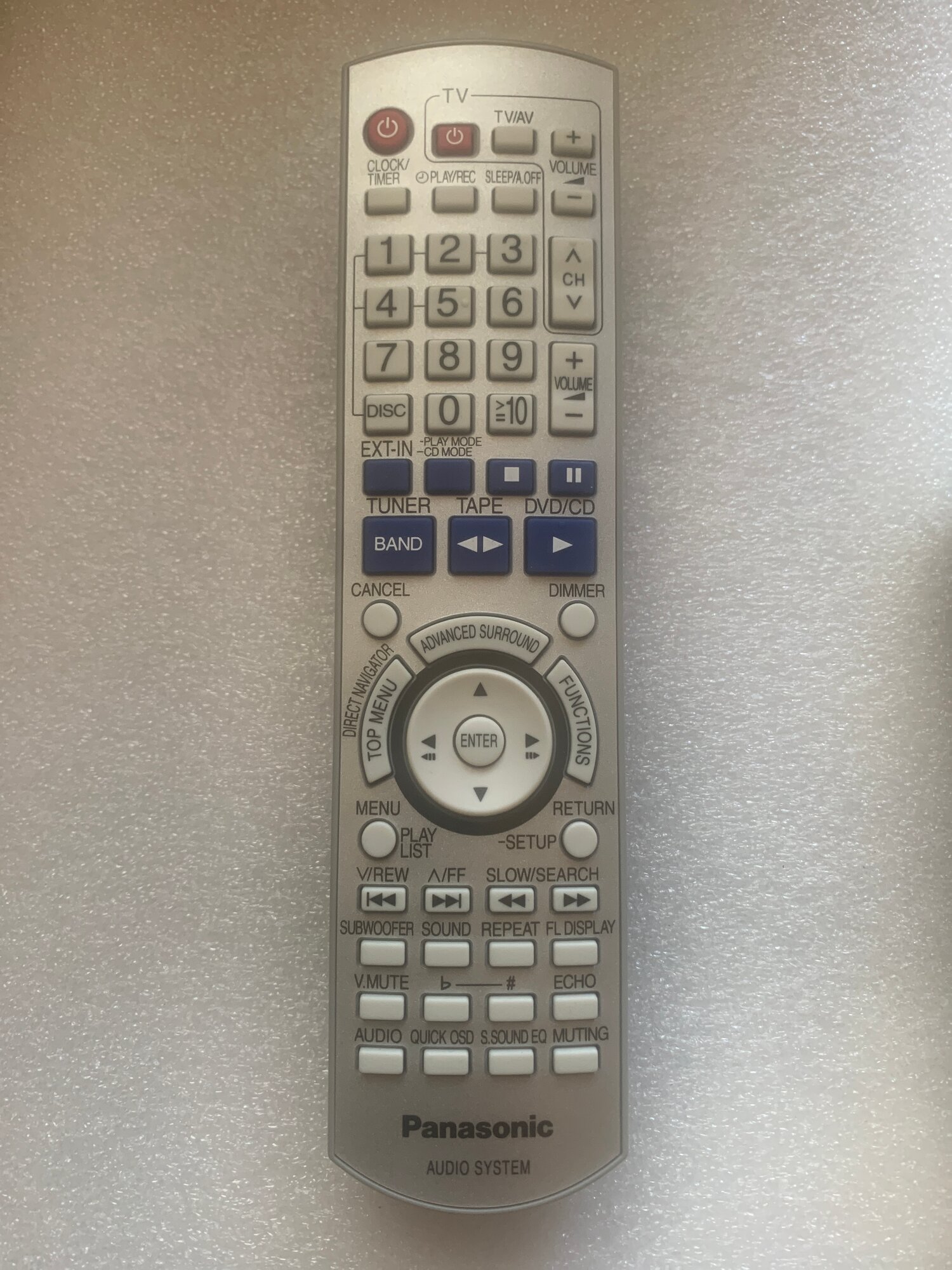 Пульт ДУ Panasonic N2QAYB000165, для музыкального центра Panasonic SC-VK660EE-K