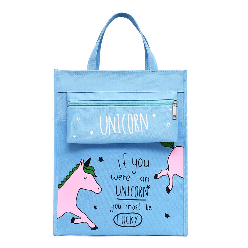 Сумка-пенал "Blue Unicorn", для школы, для книг, для девочек, для мальчиков