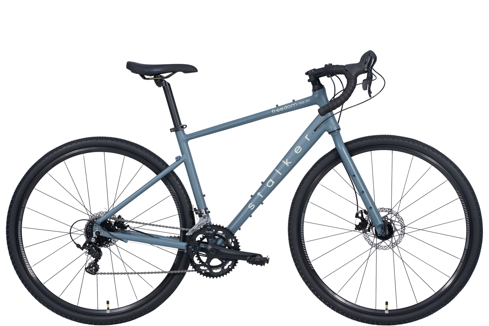 Велосипед Stalker Freedom 700.2 D / размер: 600 mm / цвет: серый / скоростей: 16 / рама: Алюминий (Alloy)