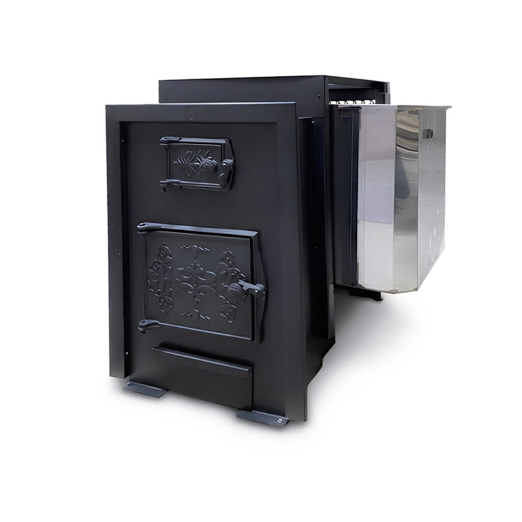 Печь для бани и сауны Бизон ПБ, с баком на 40 литров, до 25 куб. м.