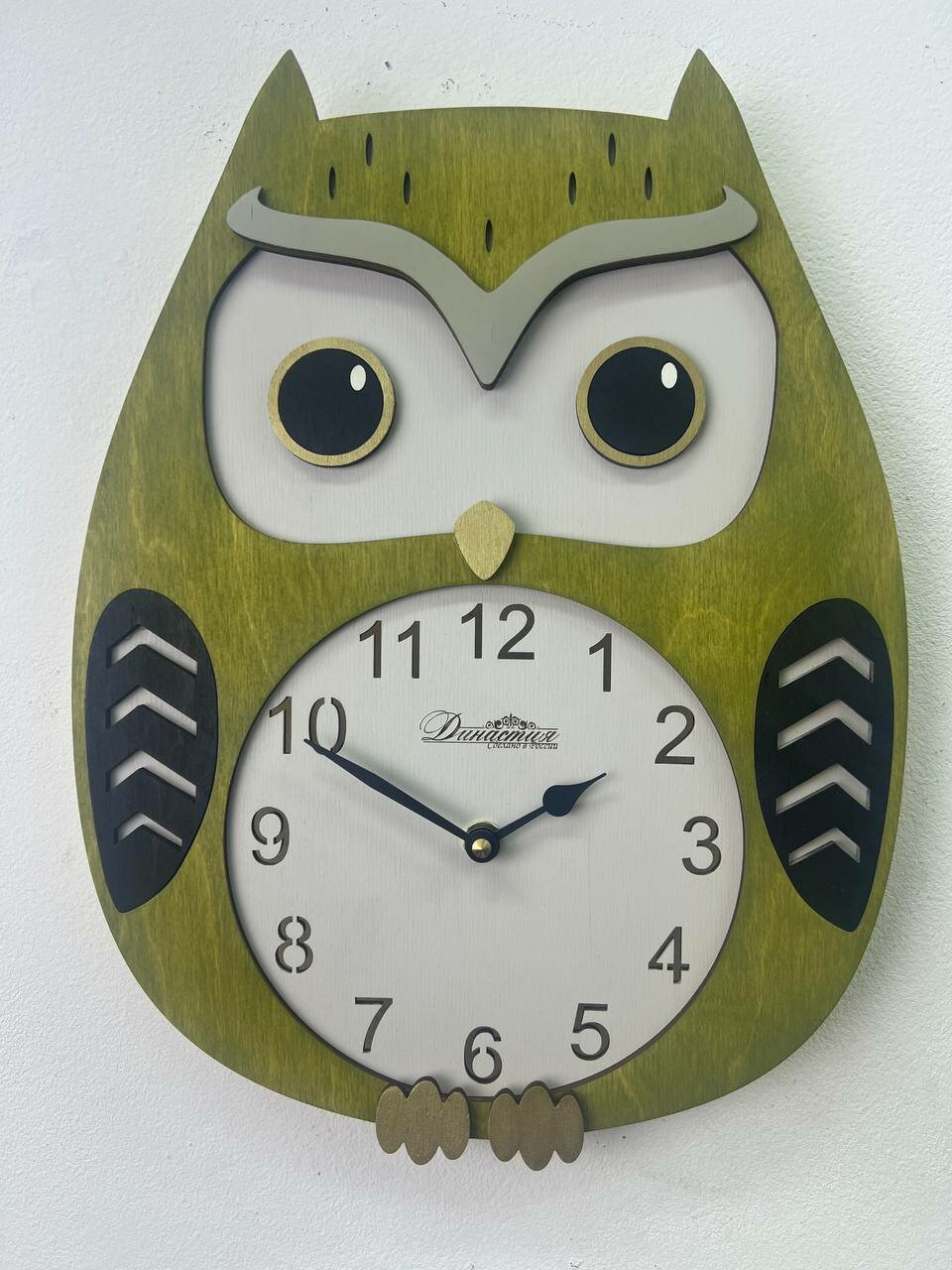 Часы Династия "Сова", бесшумные, кварцевые, деревянные, 36x26x2 см