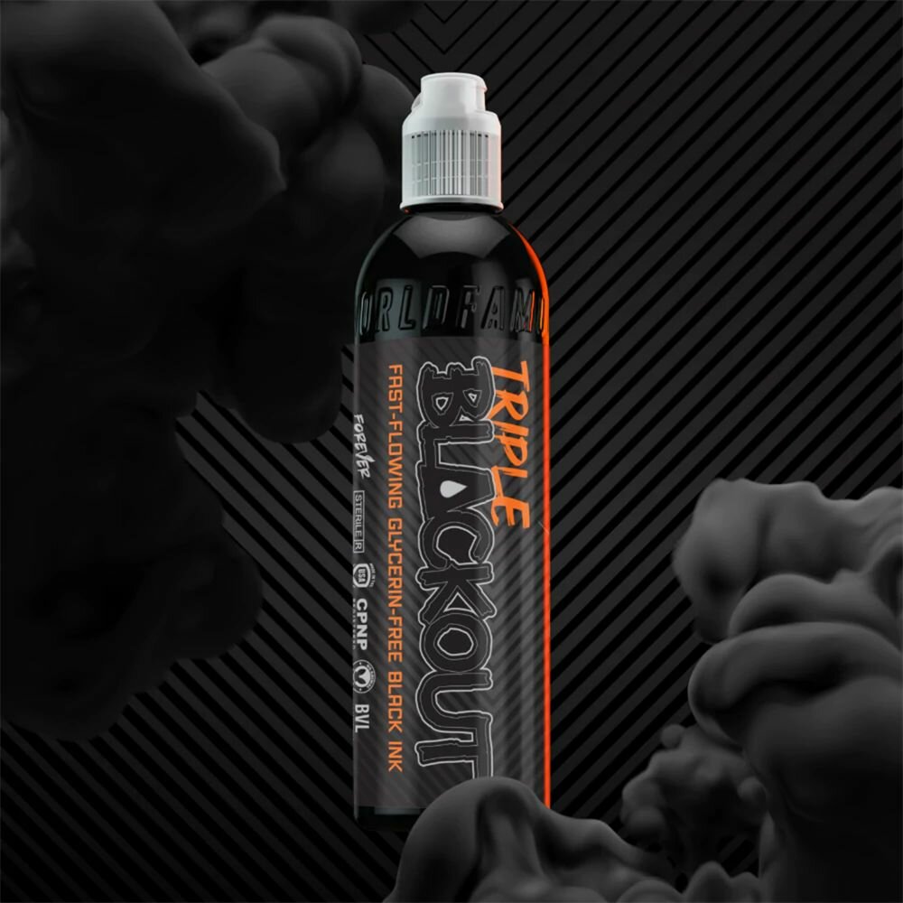 World Famous Ink Triple Blackout тату краска черная 15 мл