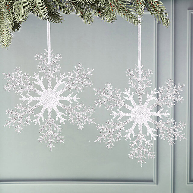 Набор елочных игрушек Снежинки - Westbury 30 см, 2 шт, Winter Deco, 1000471