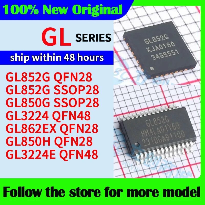 Электронные компоненты GL852G GL852G SSOP28