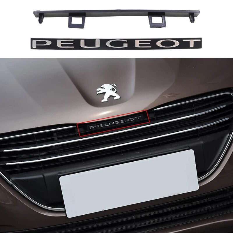 1 шт. Peugeot ABS 3D передняя решетка автомобиля логотип письмо передний капот автомобиля эмблема передняя эмблема автомобиля стайлинговые аксессуары для 301