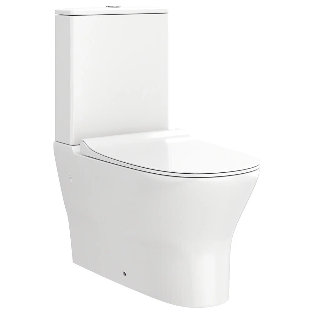 Напольный унитаз Teymi Ellie безободковый, сиденье микролифт T40801 ЦБ-00266660