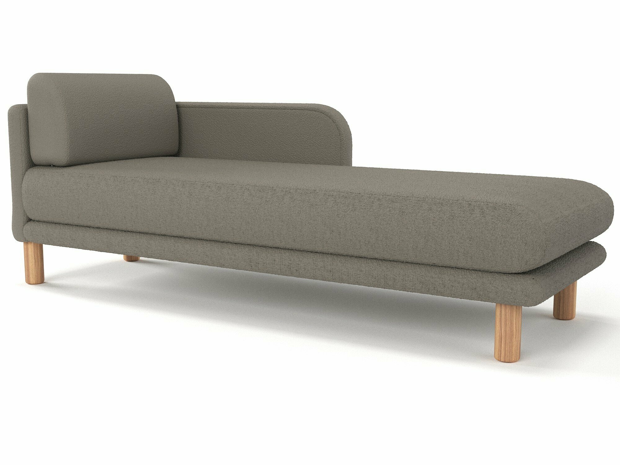 Кровать-тахта Элемент Grey Beige левый, массив дерева, современный стиль скандинавский лофт, на кухню, в прихожую