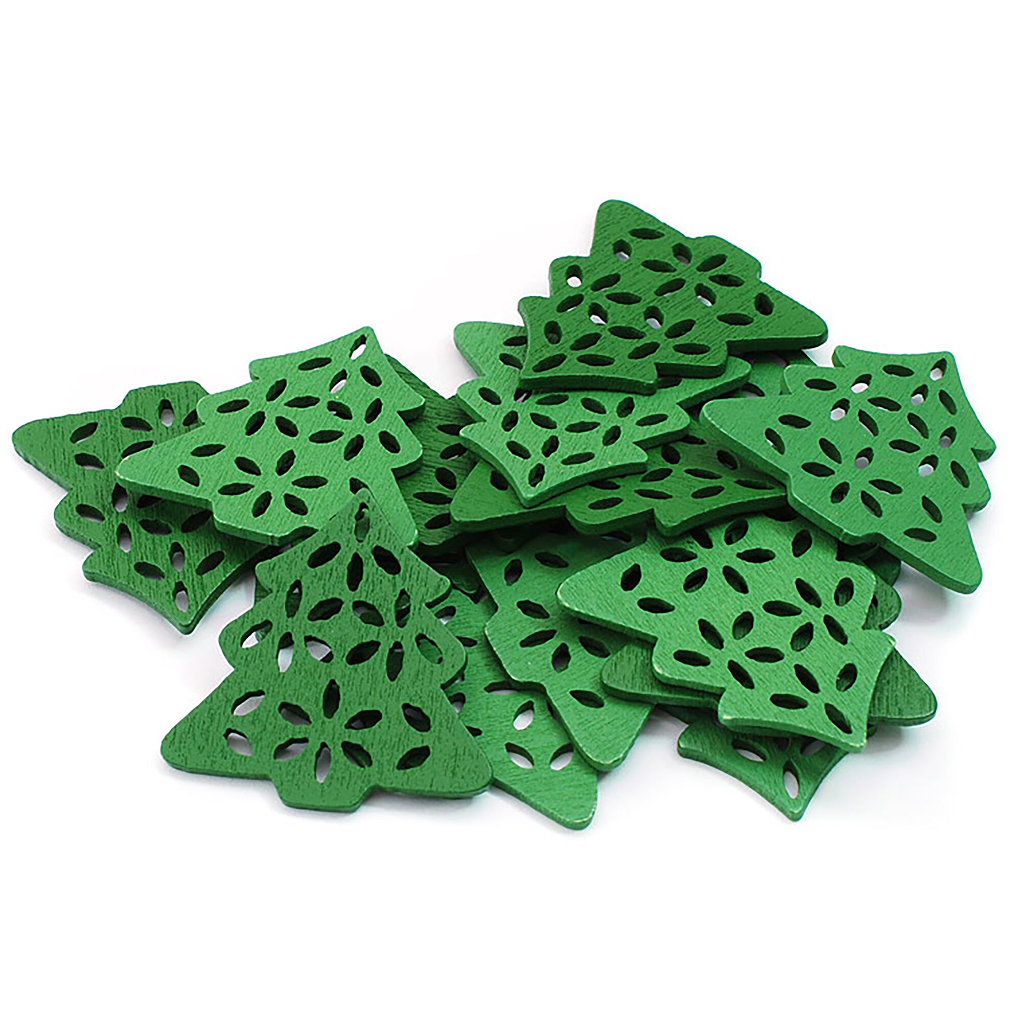 Белоснежка 889-DB Пуговицы декоративные Ёлочки 15 шт. 3.5 см. / Для оформления открыток