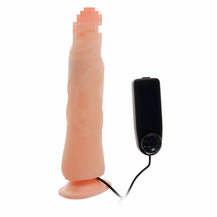 Реалистичный вибромассажер на присоске Vibrating Cock - 23 см, Baile, телесный