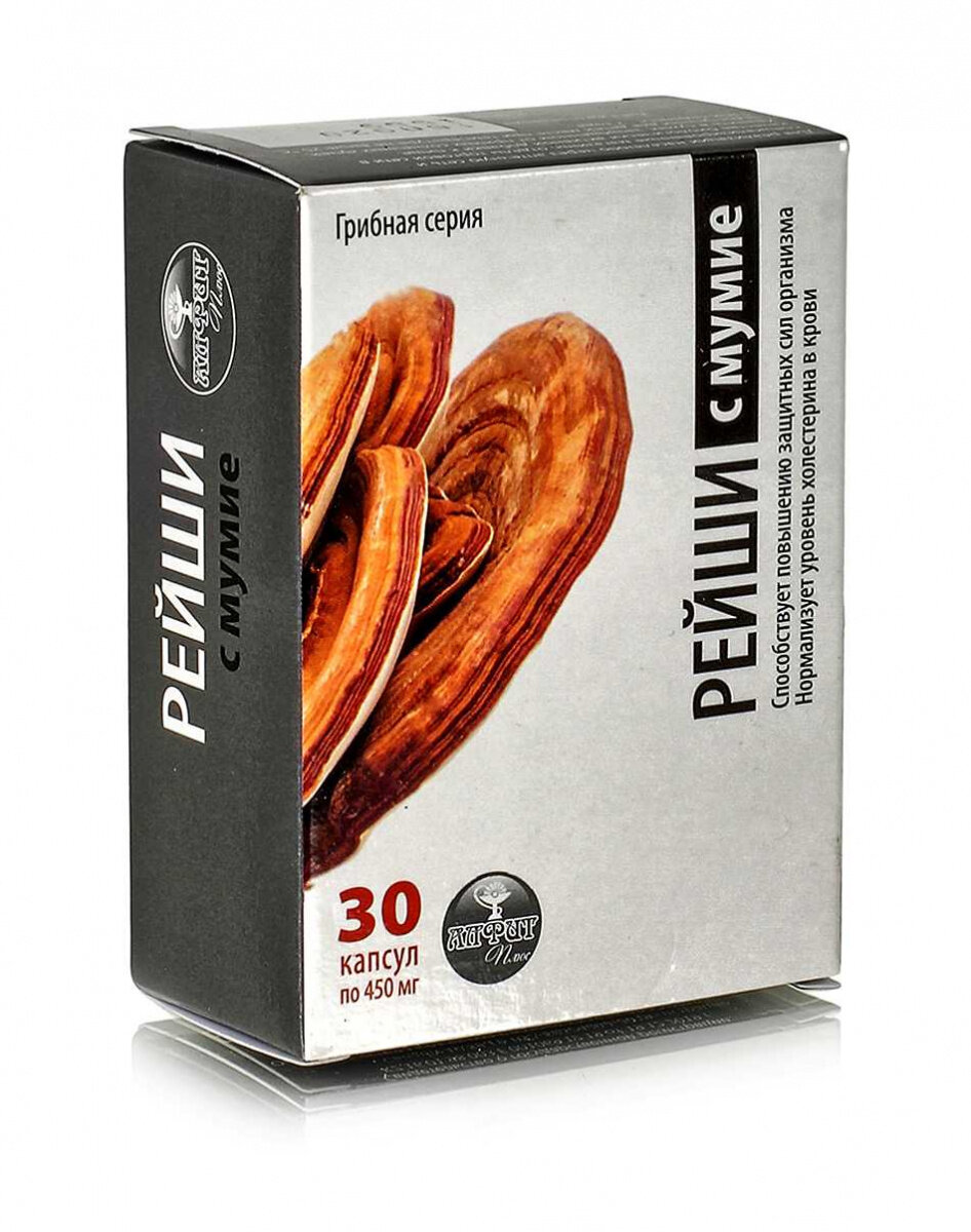 Рейши с мумие капсулы, 30 кап / Грибная серия рейши капсулы