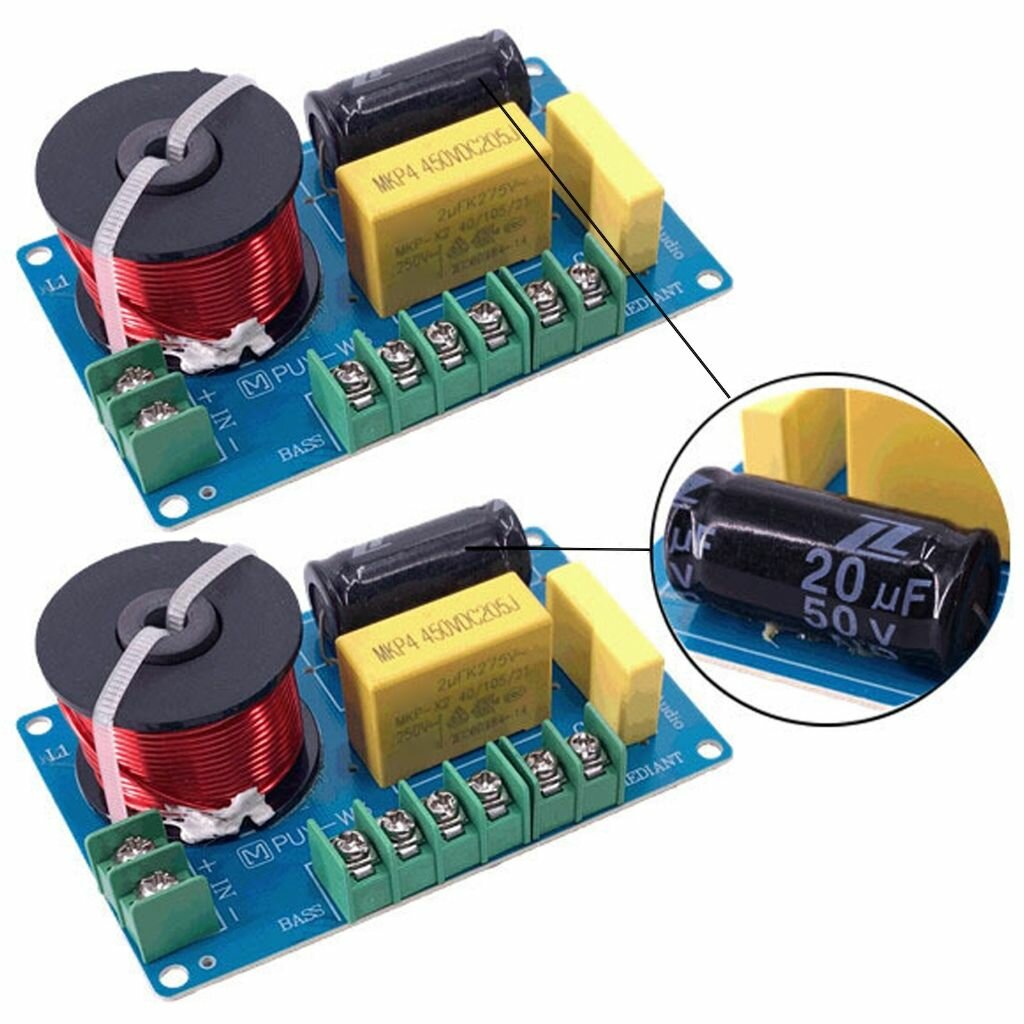 2шт 3-полосный кроссовер Hi-Fi для акустики