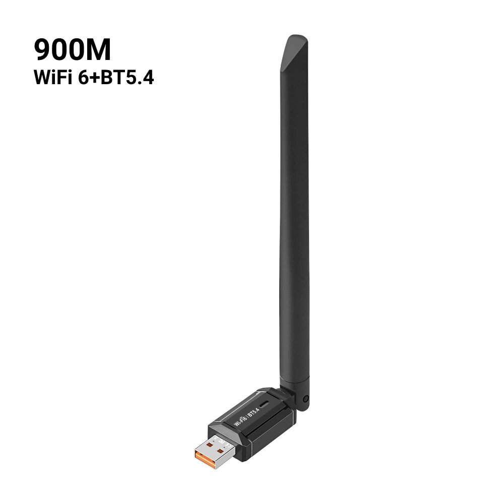 USB WiFi 6 Bluetooth 5.4 адаптер 900 Мбит/с сетевая карта ключ 2,4G 5 ГГц беспроводной приемник для ноутбука Windows 10 11 драйвер бесплатно