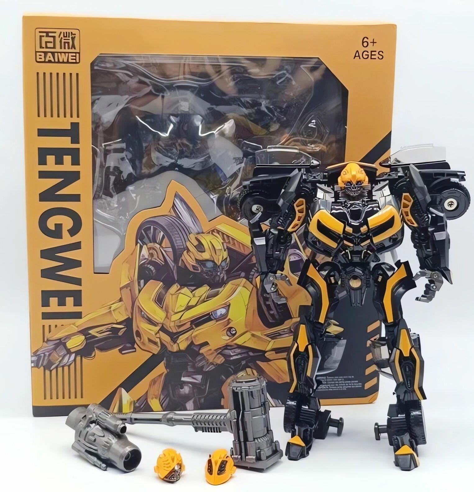 Коллекционный трансформер с аксессуарами BAIWEI "Бамблби. Темный войн"/BumbleBee Black Bee Warrior