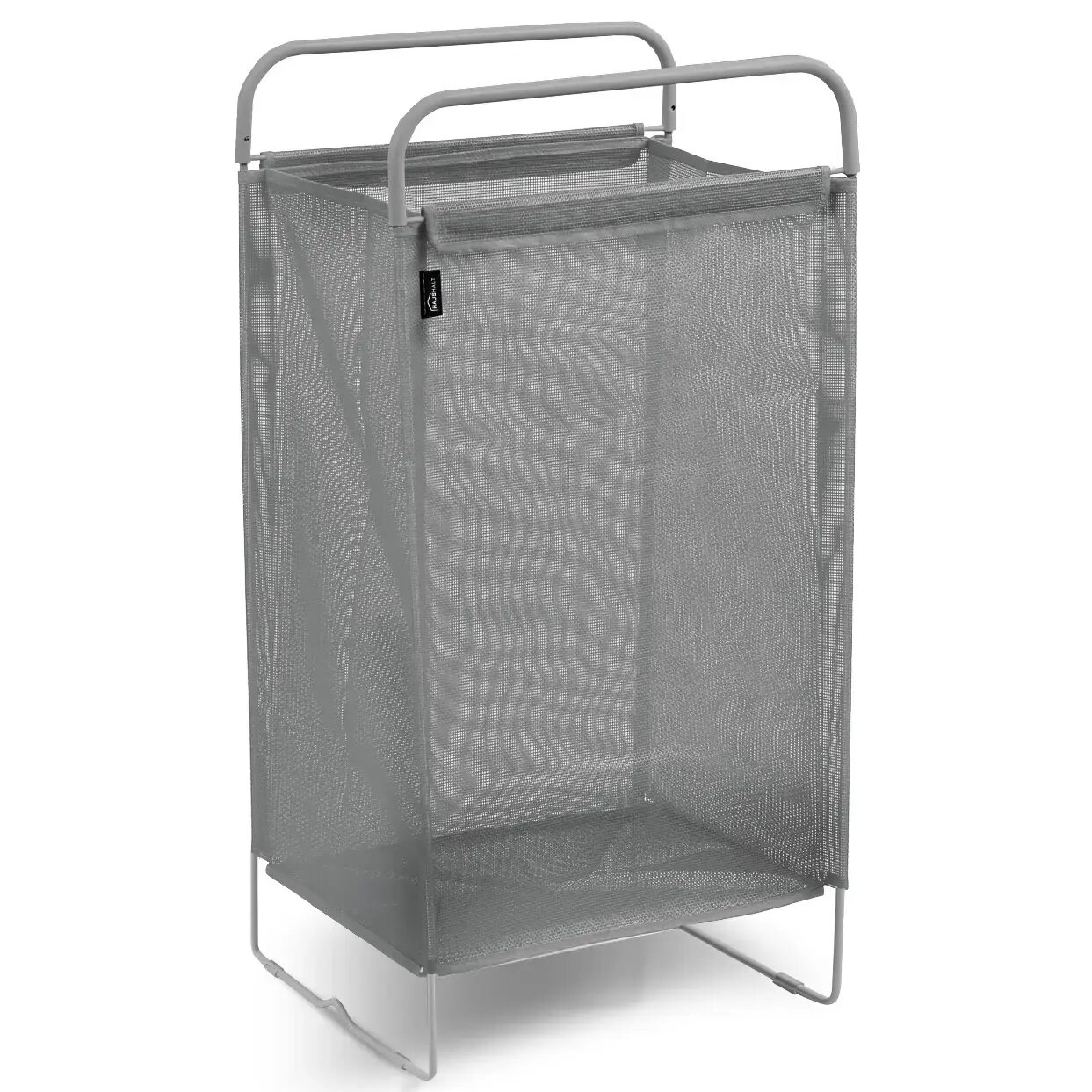 Корзина для белья 65л 'HSC3/С' с металлокаркасом, серый, сетчатый текстиль, ручки-переноски