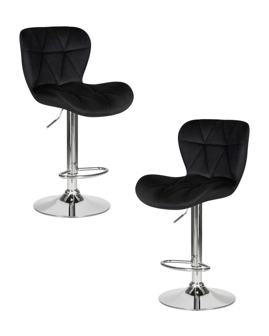 Стул барный DOBRIN Набор 2 шт Стул барный DOBRIN BARNY, черный велюр (MJ9-101) арт. LM-5022-N_CH-M_V-MJ9-101