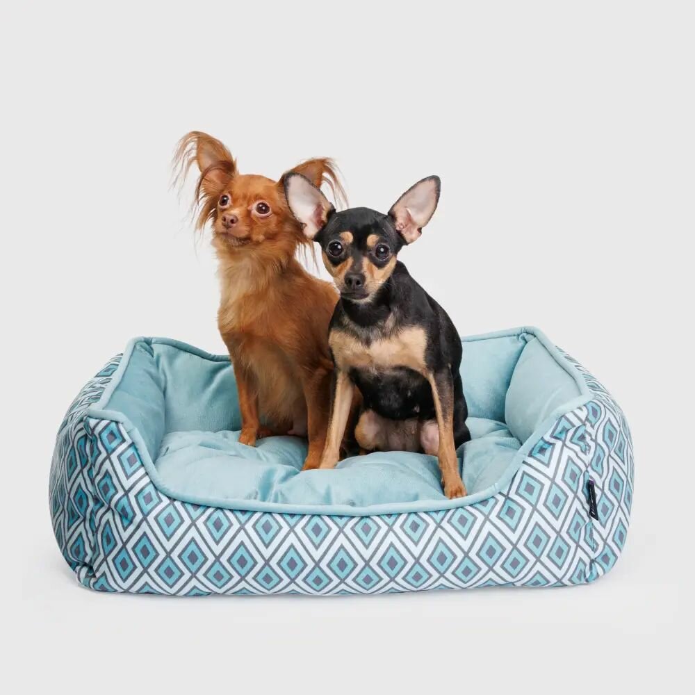 RURRI Лежанка для кошек и собак мелких пород Румба, 52х45х17 см, бирюзовый