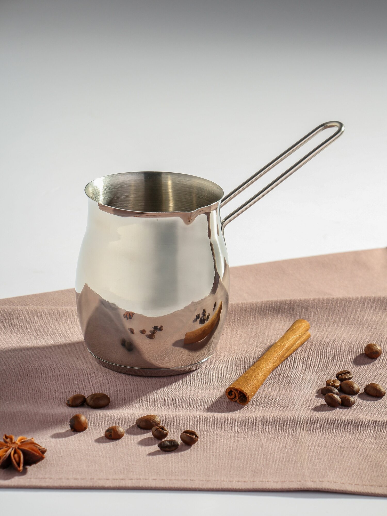 Daniks, Турка для кофе 0.4 л нержавеющая сталь металлическая ручка