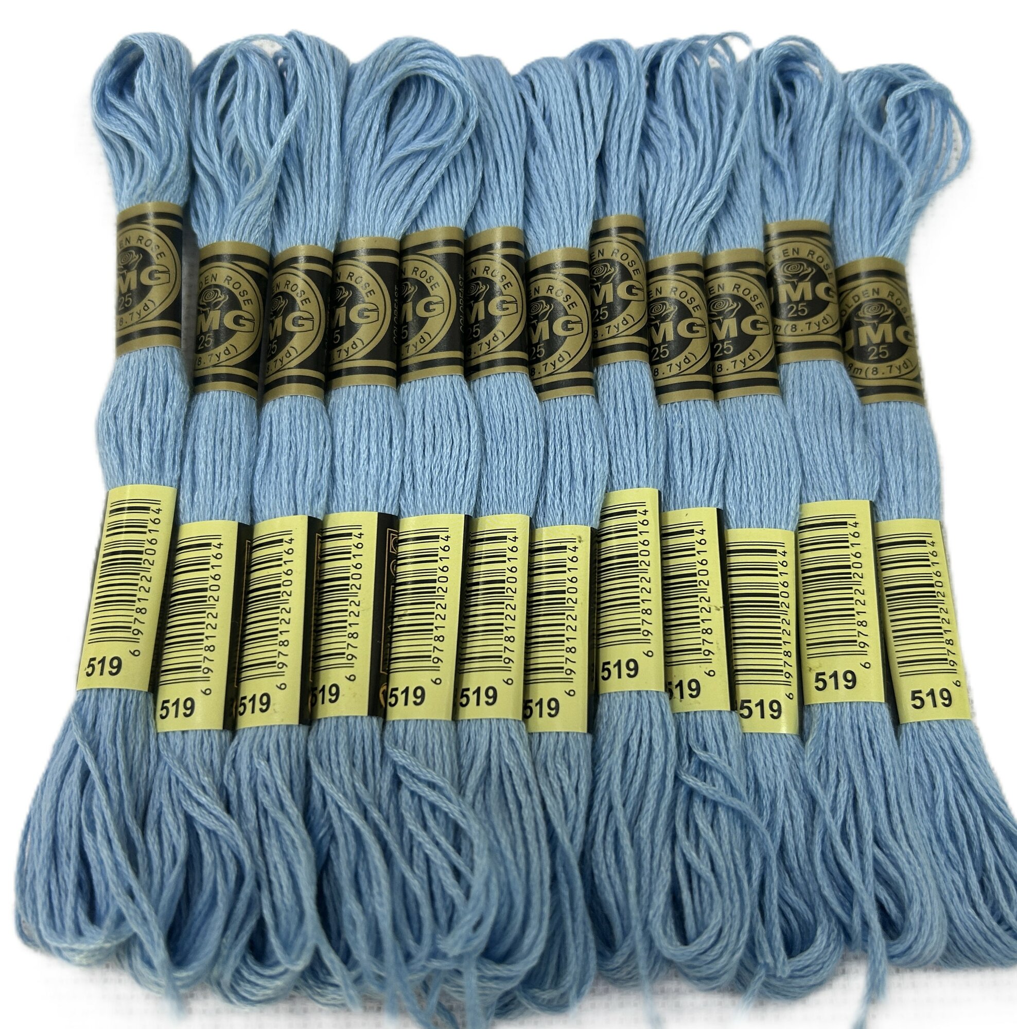 Нитки для вышивания JMC мулине (150-3866) 100% полиэфир 12 штук x 8 м