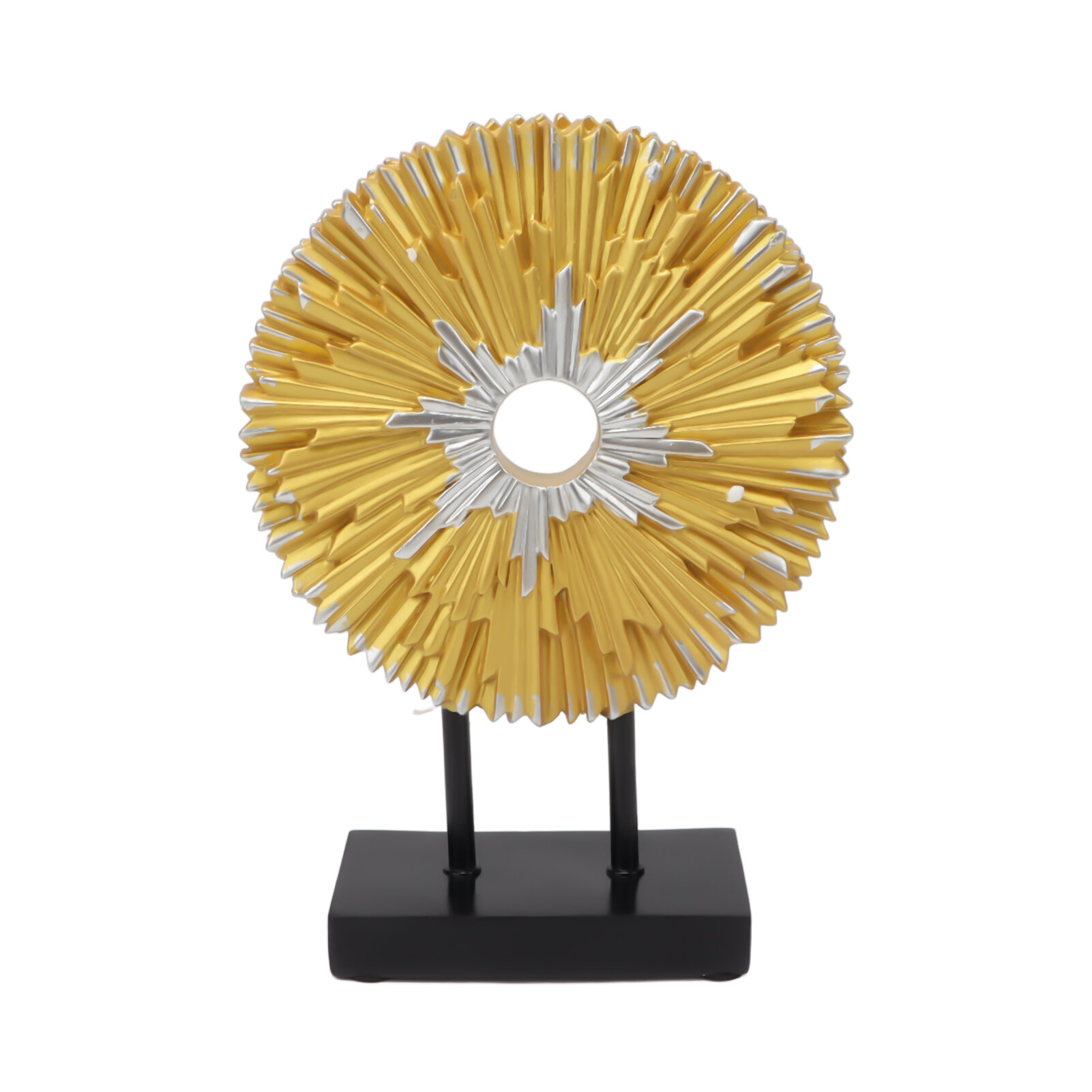 Абстрактная статуя из смолы, современный круглый орнамент, настольное украшение для шкафа для спиртных напитков, офисного стола, книжной полки, спальни, золото