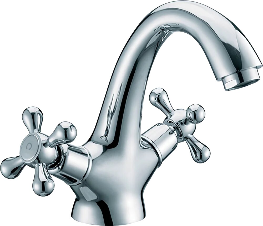 Смеситель для раковины Kaiser Carlson Style 44311 хром, глянцевый, кран для ванной в раковину, из латуни