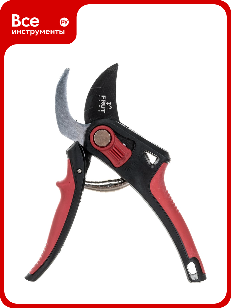 Обводной, FRUT, секатор с пластиковыми ручками FRUT CLUB 402309, надежный, садовый