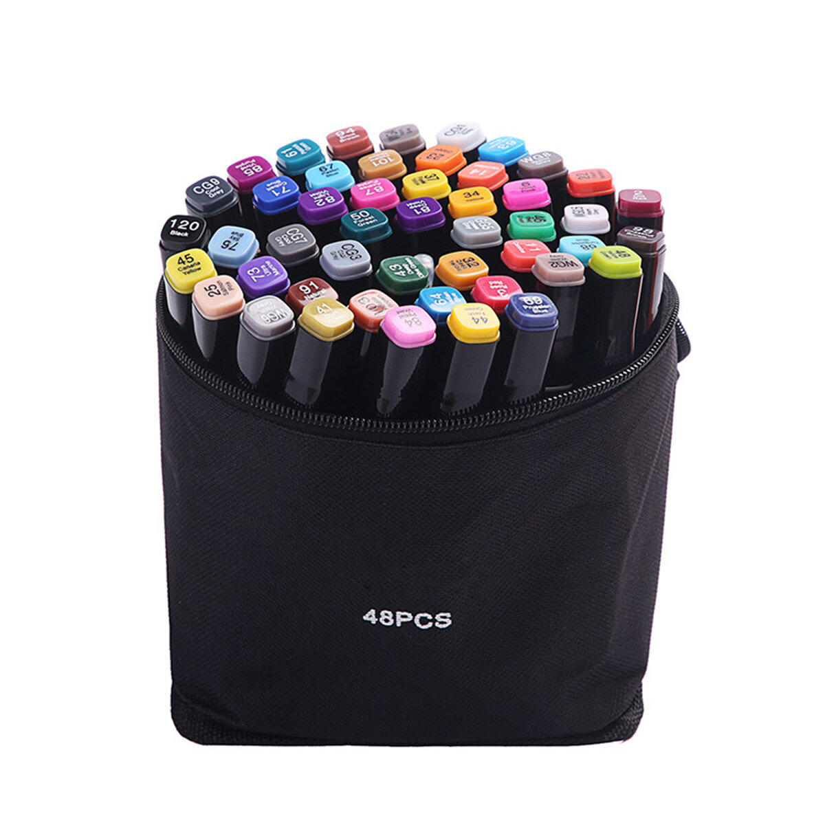 Маркеры для рисования Colors Art Set с двойной наконечностью (широкая и тонкая точка) с сумкой для переноски, набор маркеров для студентов, взрослых, художников, 24/30/36/48/60/80/120/168 цветов (по выбору), арт-материалы для рисования, раскраски,