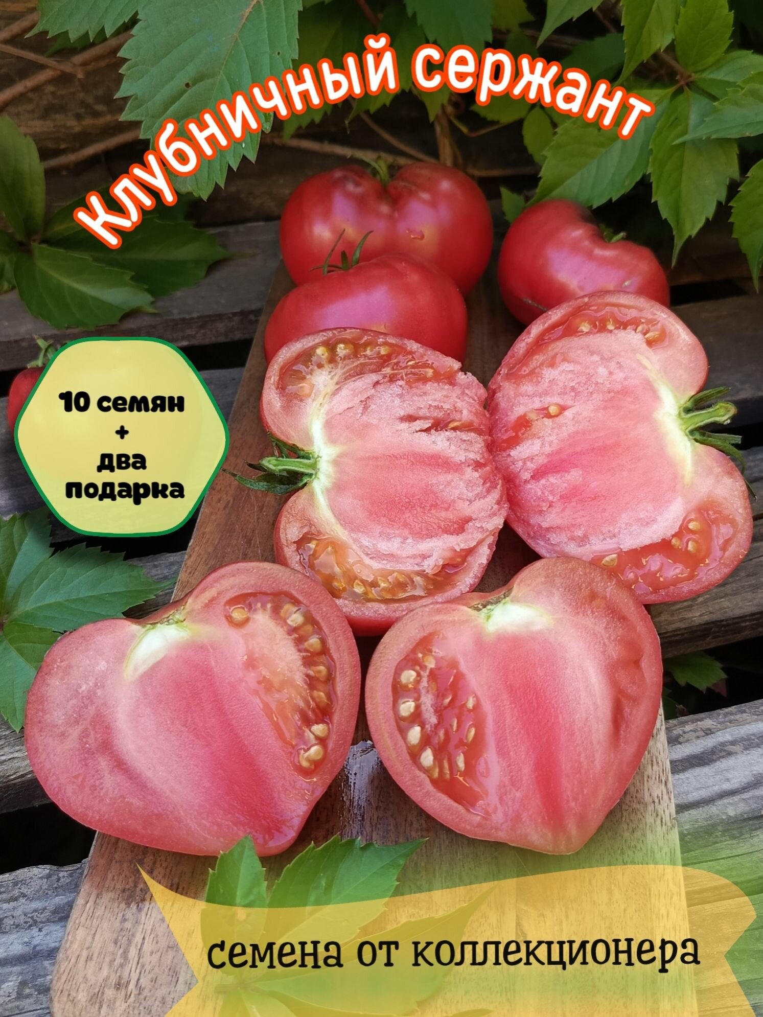 "Клубничный Сержант", селекция Софии Сааковой, семена томатов